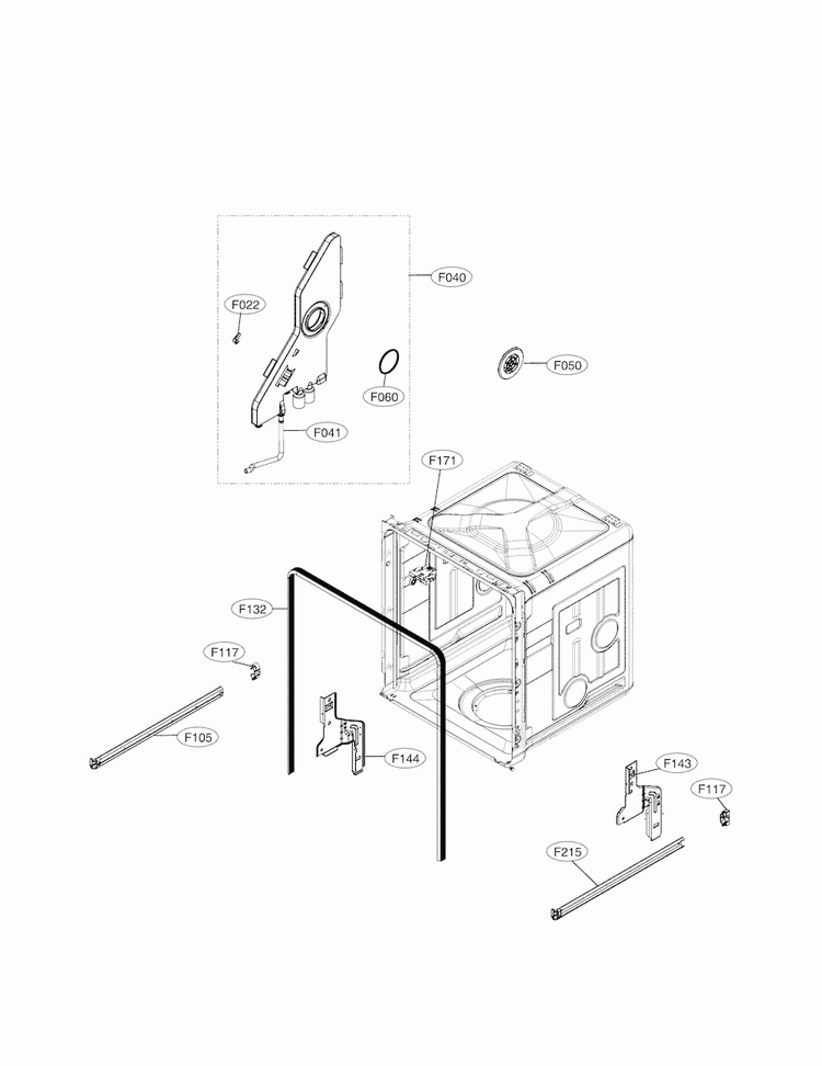 LG AEC74337401 Dishwasher Guide Assembly - ApplianceParts4All.com