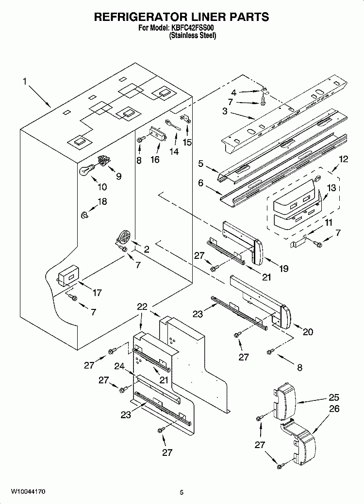 Whirlpool WPW10468946 Refrigerator Housing - ApplianceParts4All.com
