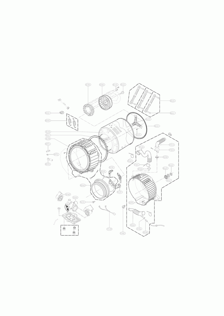 LG AJQ73993813 Washing Machine Tub Assembly - ApplianceParts4All.com