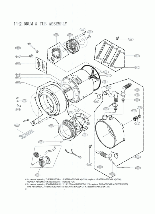 LG AJQ73474102 Washing Machine Tub Assembly - ApplianceParts4All.com