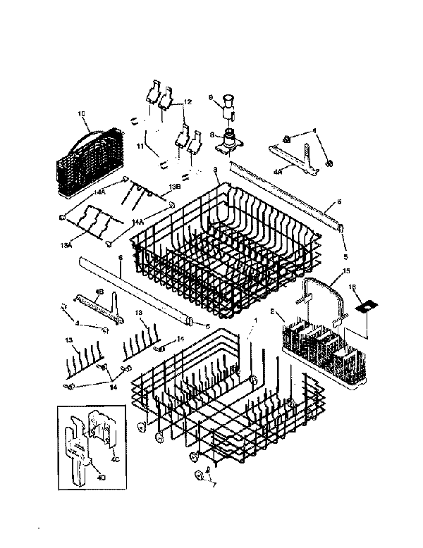 Frigidaire 140229954072 Upper Dishrack Assembly - ApplianceParts4All.com