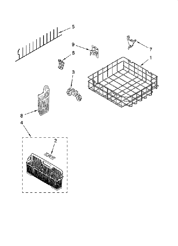 Whirlpool W10728159 Dishwasher Lower Dishrack Assembly ...