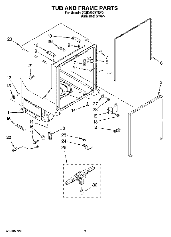 Whirlpool W10864081 Dishwasher Cabinet Seal - ApplianceParts4All.com