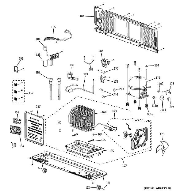 General Electric WR87X10185 Refrigerator Compressor ...