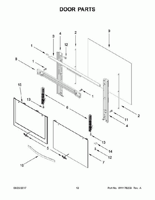 Whirlpool W11176456 Outer Door Glass - ApplianceParts4All.com