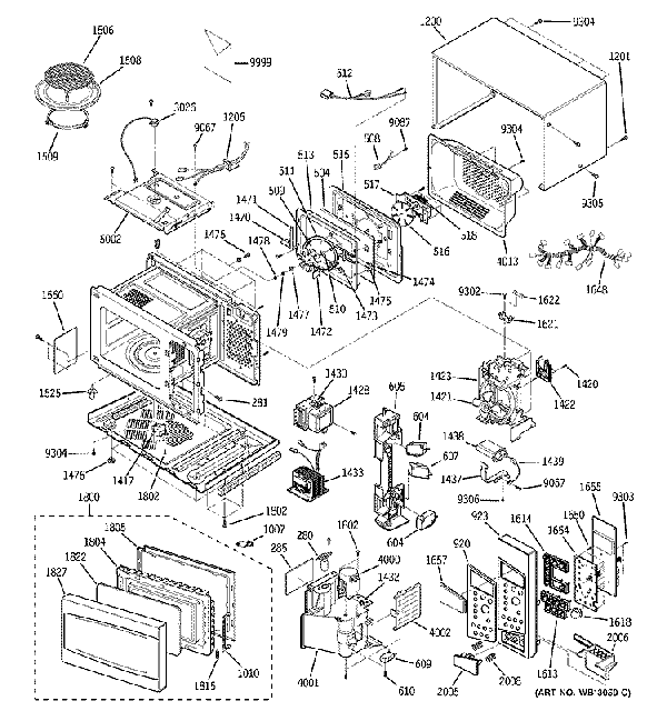 General Electric WB24X10044 Microwave Humidity Sensor Assembly ...