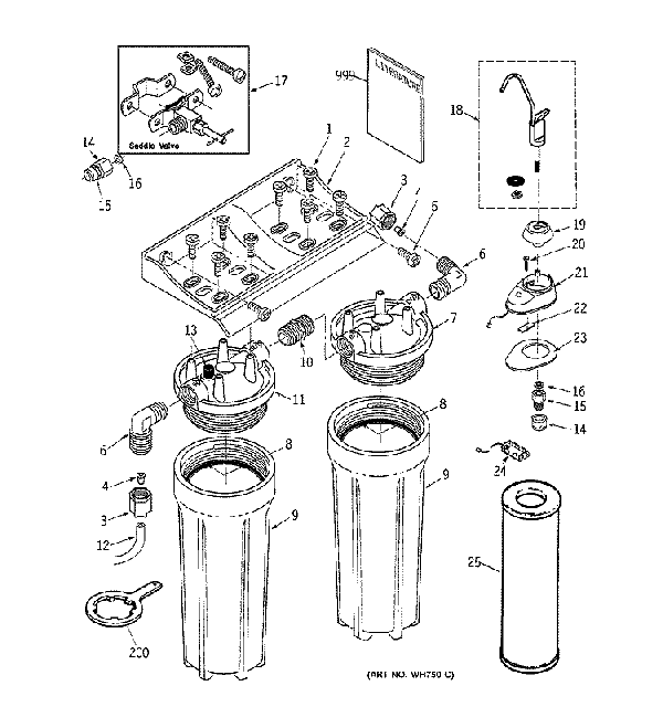 General Electric FXUSC Water Filtration System Filter Set ...