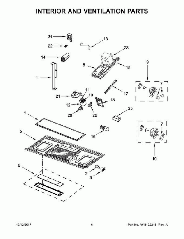 Whirlpool W11192679 Microwave Door Interlock Switch Assembly ...
