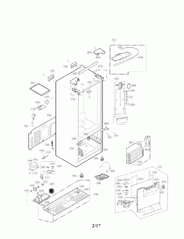LG ADJ73712911 Refrigerator Duct Cover - ApplianceParts4All.com