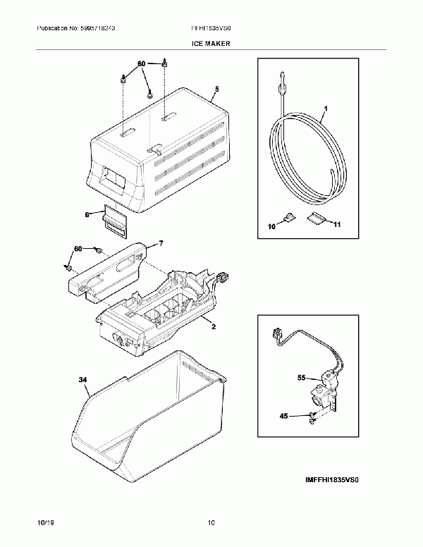 Frigidaire 5304532555 Refrigerator Ice Maker - ApplianceParts4All.com