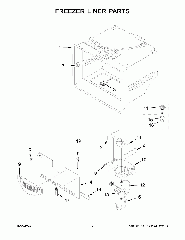 Whirlpool W11483116 Refrigerator Led Light Module - ApplianceParts4All.com