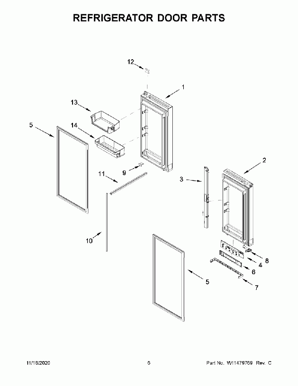 Whirlpool W11455378 Refrigerator Mullion Heater - ApplianceParts4All.com