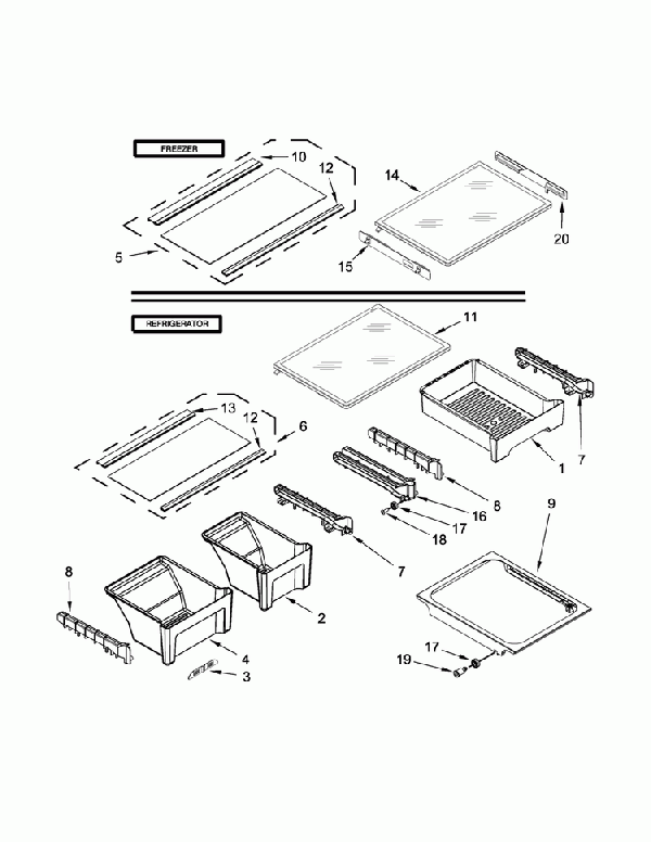 Whirlpool W10861519 Deli Drawer Shelf Frame - ApplianceParts4All.com