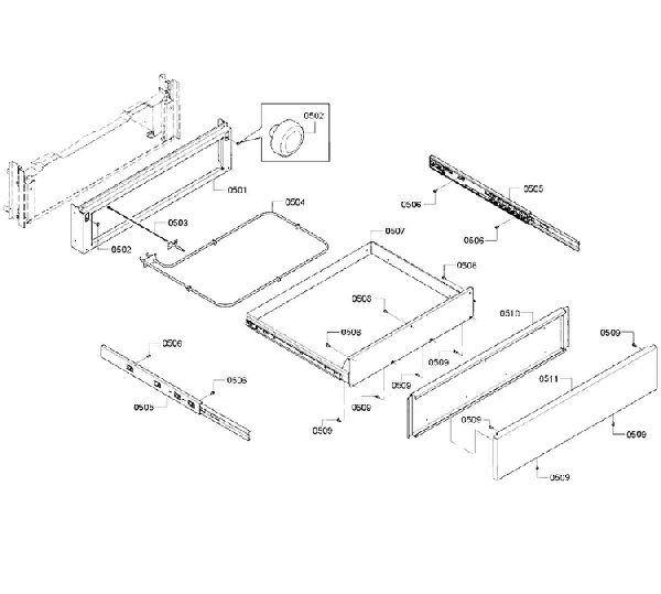 Bosch 12024638 Warming Drawer Slide Kit - ApplianceParts4All.com