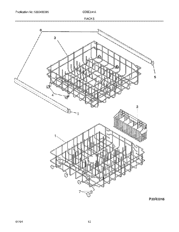 Frigidaire Upper Dishrack Assembly 5304535380 Genuine OEM Part ...