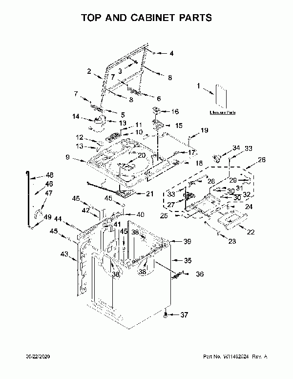 Whirlpool W11413407 Washing Machine Dispenser Housing and Inlet Valve ...