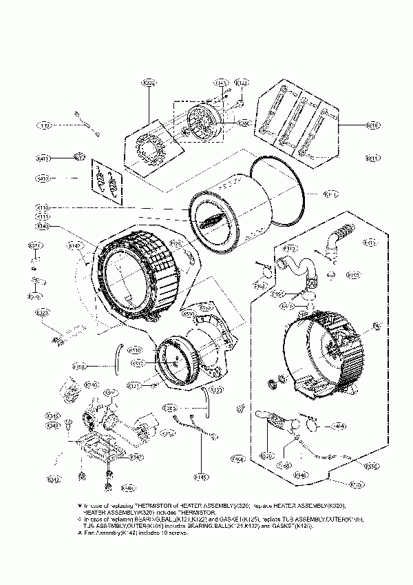 LG AJQ73674304 Washing Machine, Dryer Tub Assembly - ApplianceParts4All.com