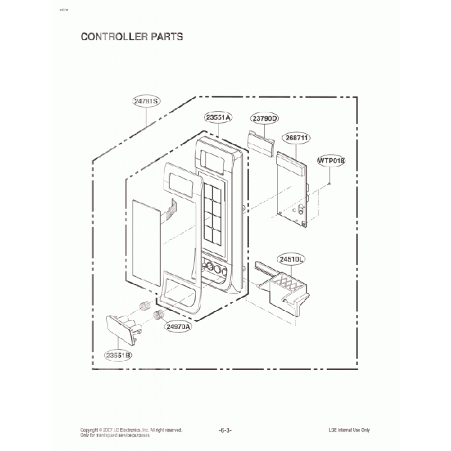 LG AGM65052002 Microwave Touchpad and Control Panel ...