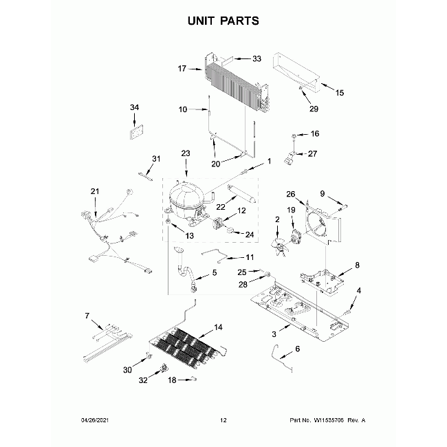 Whirlpool W11547313 Refrigerator/Freezer Compressor Kit ...